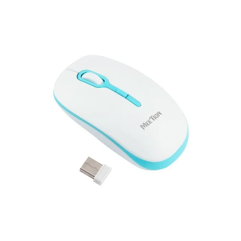 MOUSE WIRELESS MEETION MT-R547 BLANCO-AZUL – Compuservices